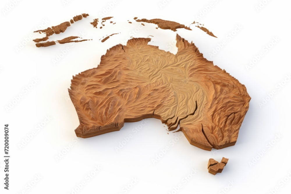 Australia Map with 3D Terrain Extrusion, Bringing Geographic Features ...