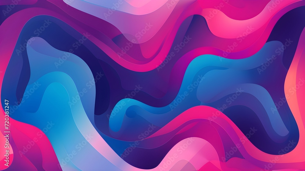 Multi layers color texture 3D papercut layers in gradient vector banner ...