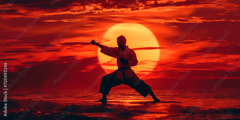 Karate background martial art concept Stock Illustration | Adobe Stock