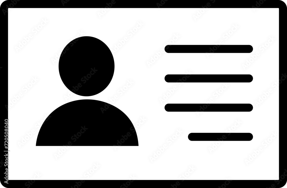 Image vectorielle Stock ID card icon. driver license, staff ...