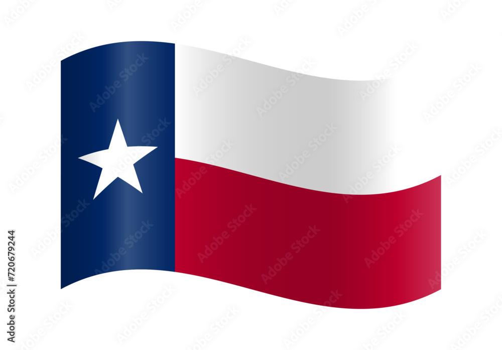 Wavy flag of Texas. PNG and vector on transparent background. Stock ...