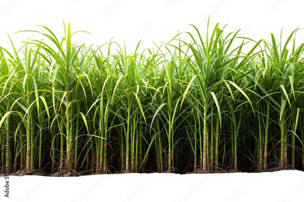 sugar cane plantation isolated on transparent background ,generative ai ...