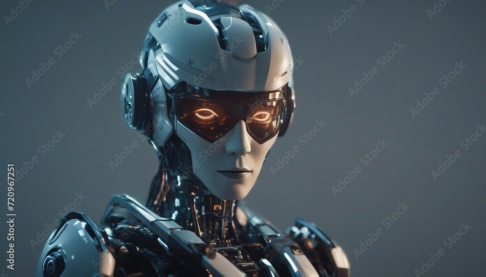 Mechatronic Marvel: Futuristic Robot at Work Stock Photo | Adobe Stock