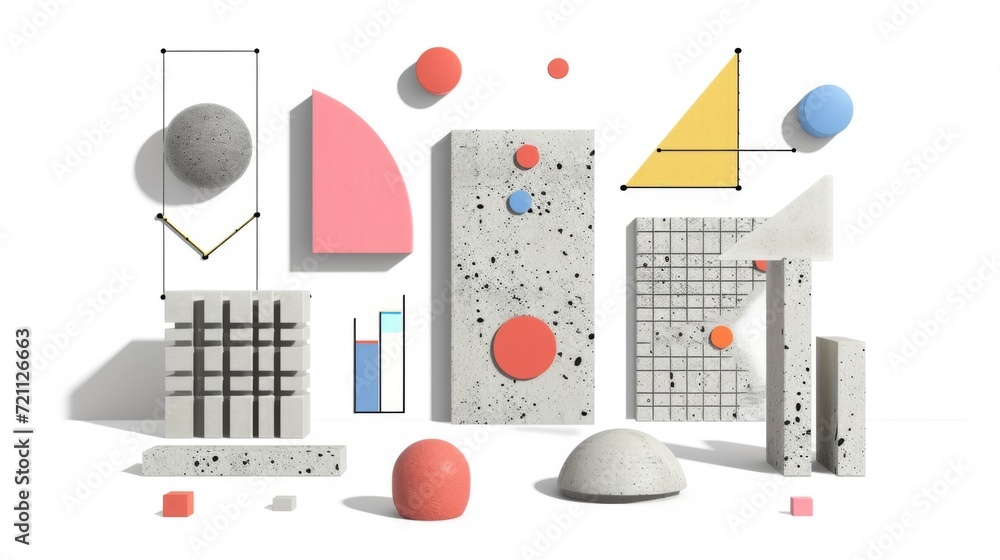 Modern infographics stylized as concrete. Statistics Business 3d Pie ...