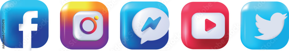 Facebook, twitter, instagram, youtube, snapchat, pinterest, whatsap, linkedin, periscope, vimeo ...