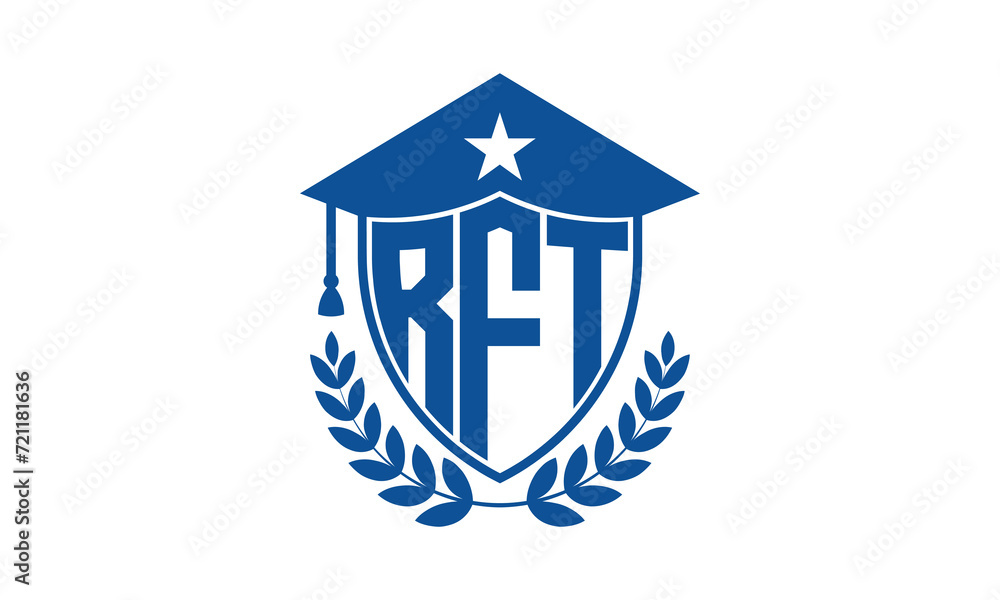 Image vectorielle Stock RFT three letter iconic academic logo design ...