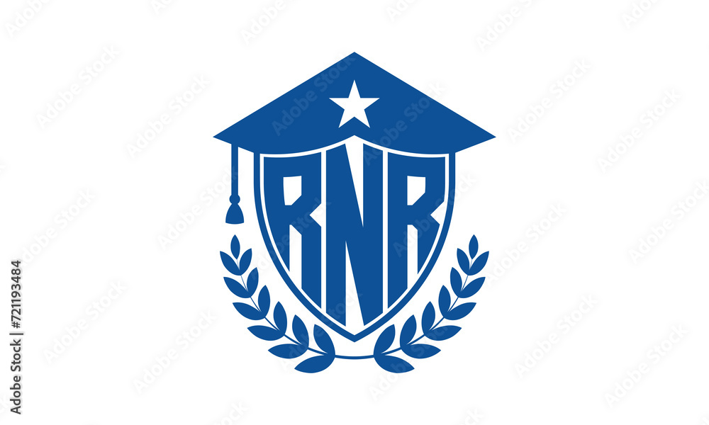 Image vectorielle Stock RNR three letter iconic academic logo design ...