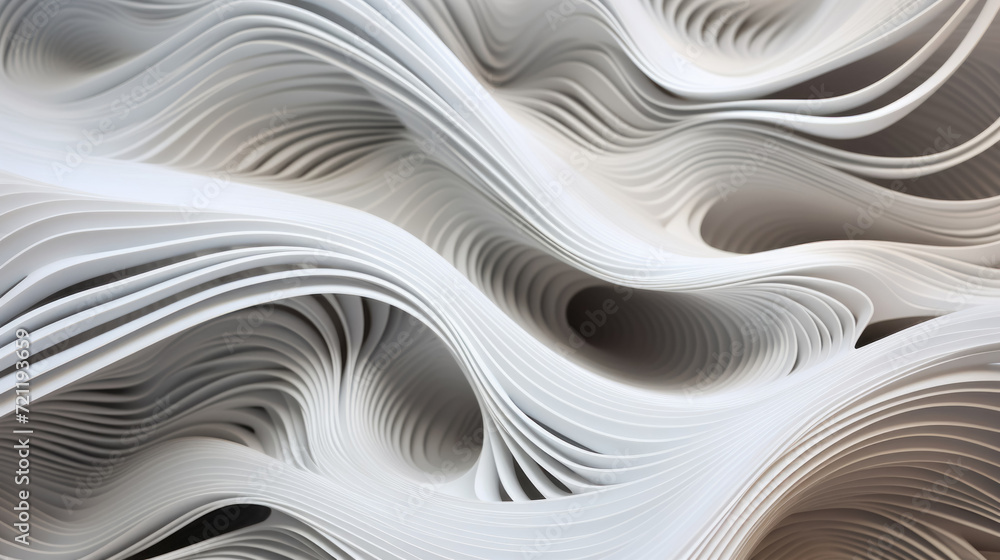 abstract 3D background with a complex network of intertwining white and ...