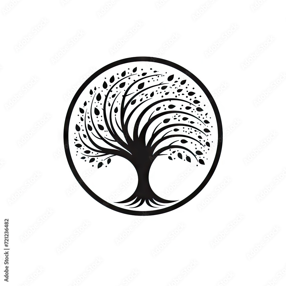Tree Icon, Minimal Tree Symbol, Eco Bio Logo, Organic Ecology Design ...