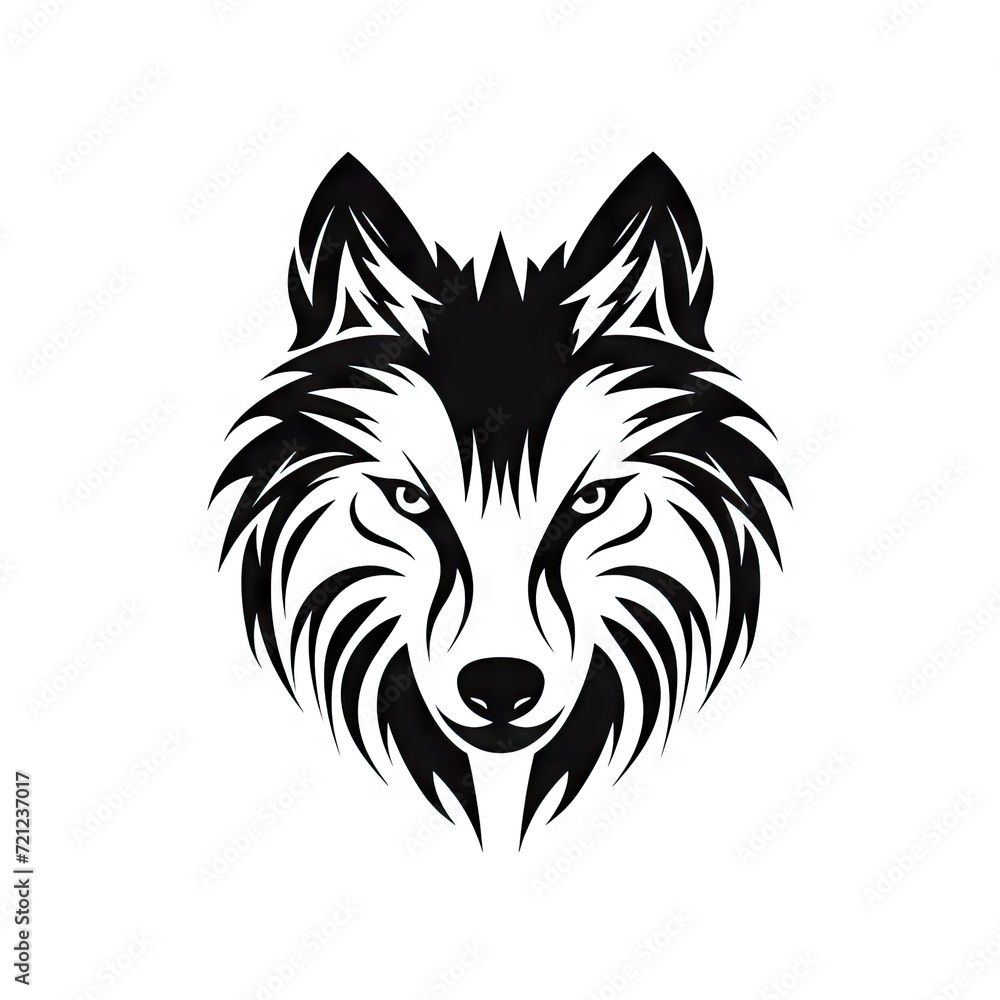 Wolf Head Icon, Jackal Symbol, Coyote Silhouette, Wild Dog Head Symbol ...