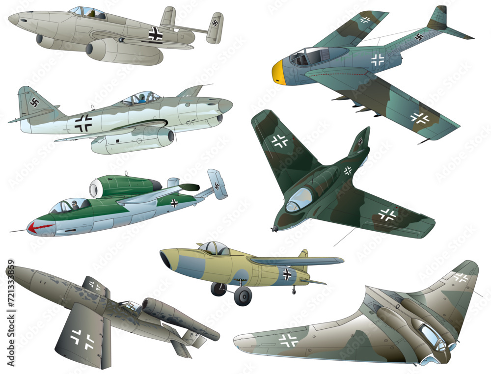8 type of WW2 German rocket-propelled and jet engine fighters born at ...