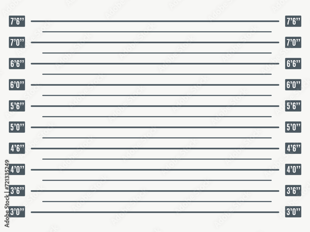 Стоковий вектор Mugshot lineup. Prison photo booking backdrop template ...