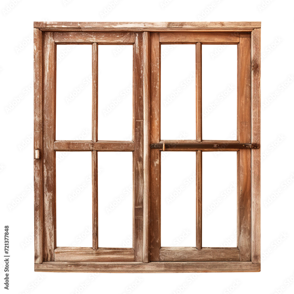 wooden window frame isolated on transparent background Remove png ...