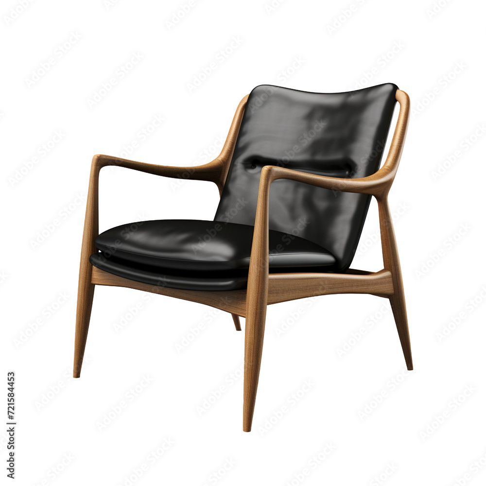 Cutout of a Black Contemporary Multipurpose Chair Isolated Against a ...