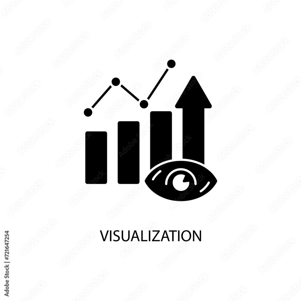 visualization concept line icon. Simple element illustration ...