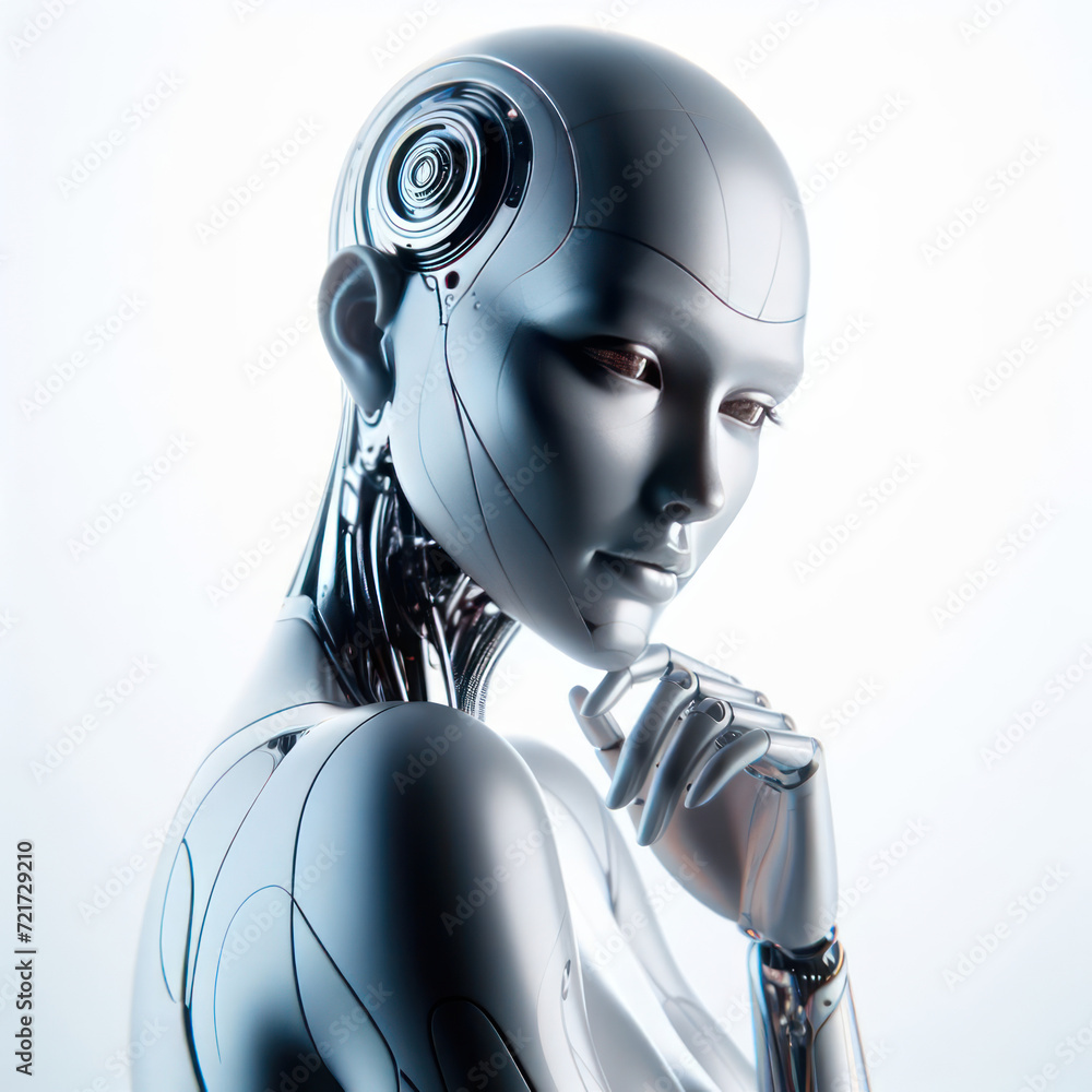 Stock-Illustration „humanoid AI robot, artificial intelligence ...