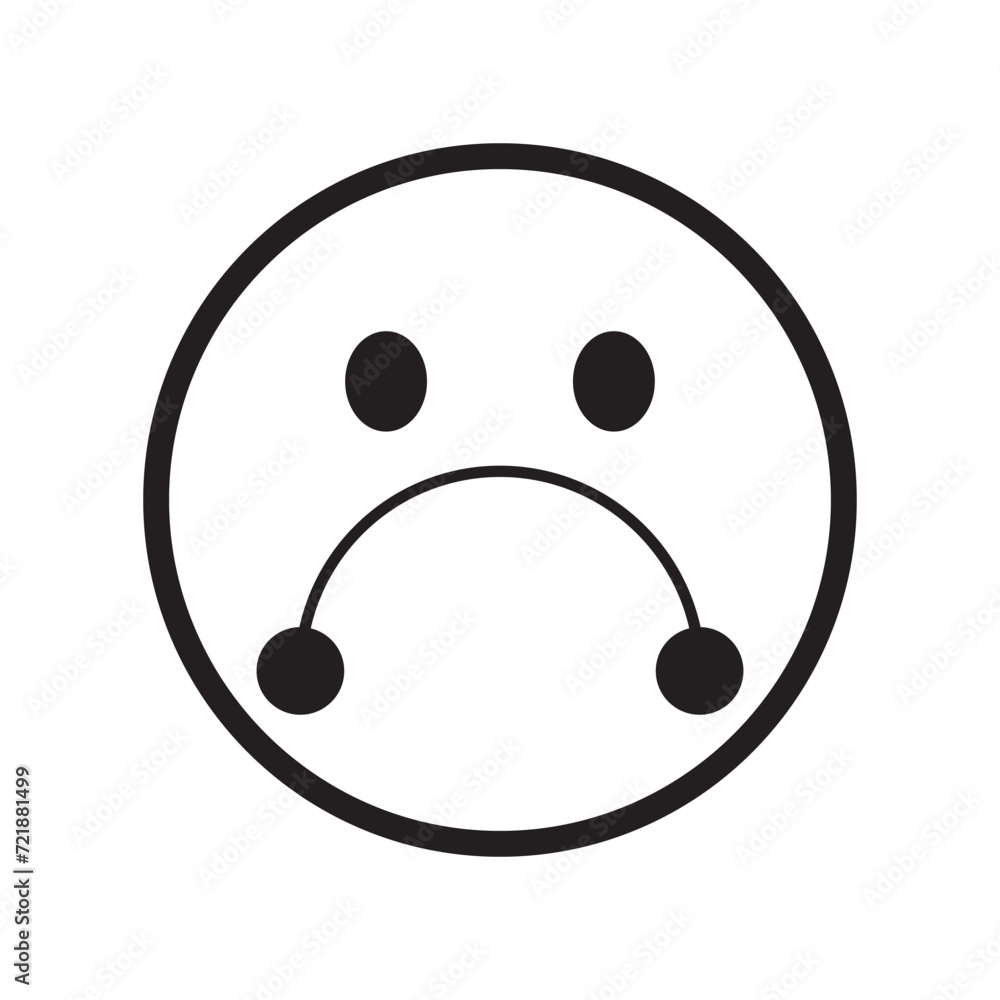 Emoticons icon . Emoji faces collection. Emojis flat style. sad emoji ...