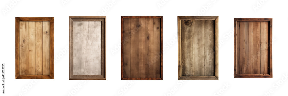 Collection of rectangular wooden signboard, plate, plank, frame ...