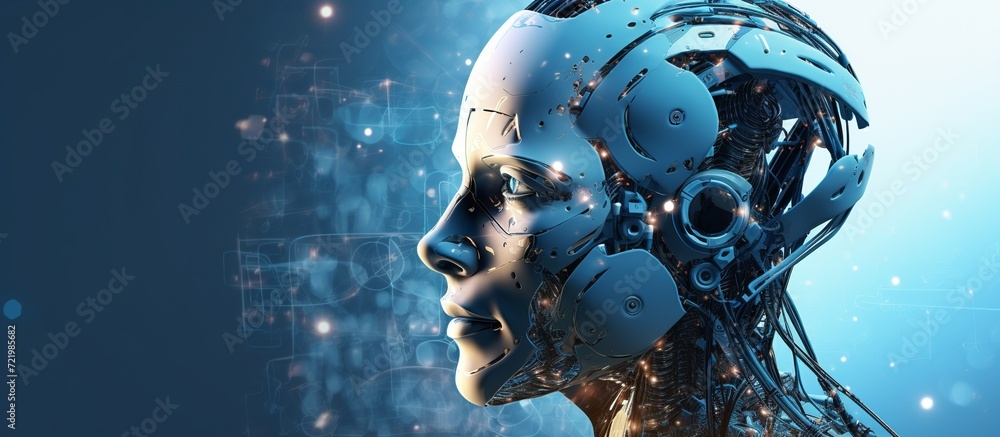 Robotics technology background. futuristic fourth industrial revolution ...