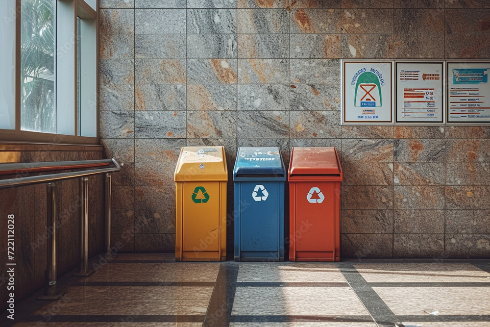 garbage chute with clear signage for different types of waste ... garbage chute with clear signage for different types of waste ...