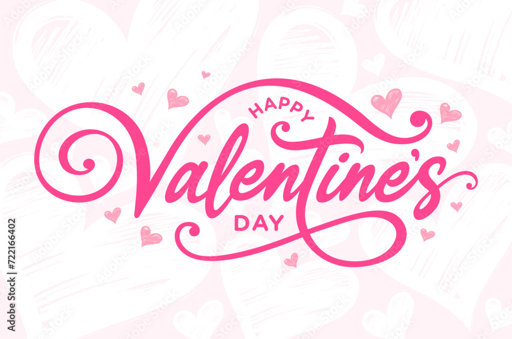 Valentines day banner printable, card, background with Happy Valentines ...