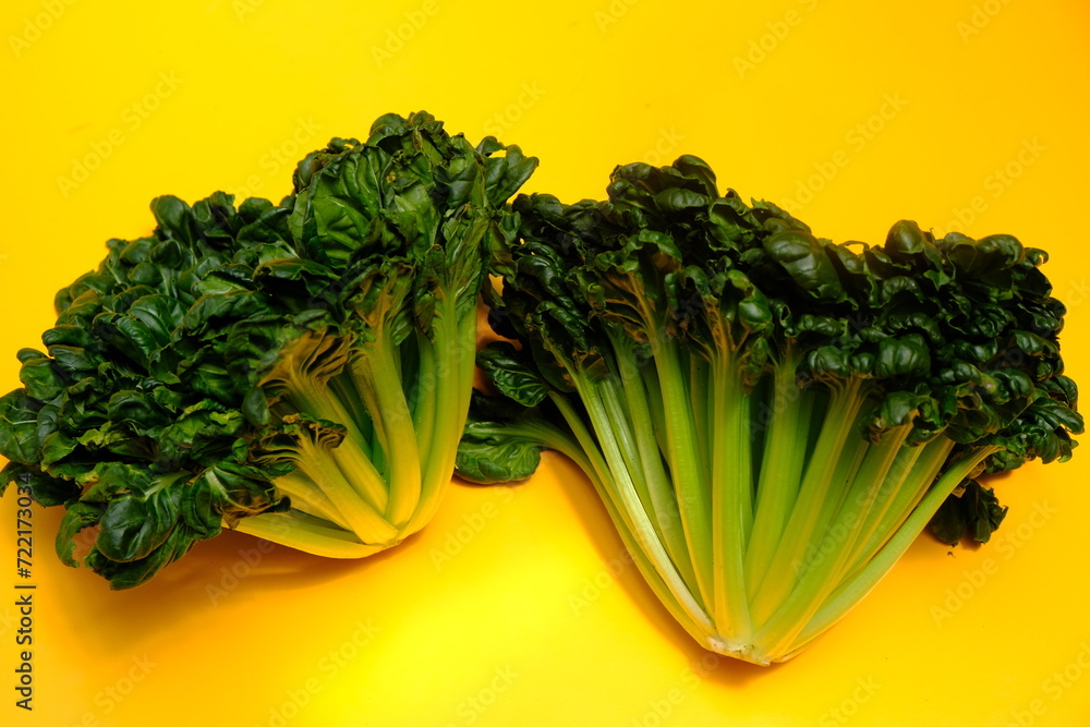 Sawi Pagoda. Tatsoi is an Asian variety of Brassica rapa grown for ...