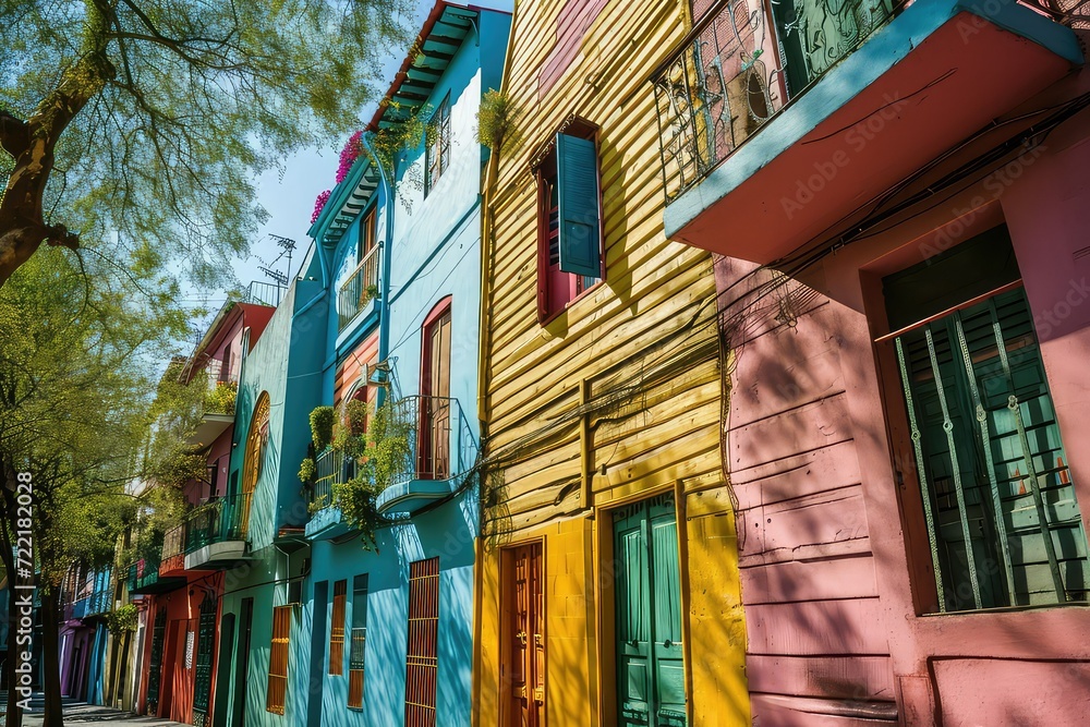 Exterior facades of Peruvian houses in Lima, Peru Stock Photo | Adobe Stock