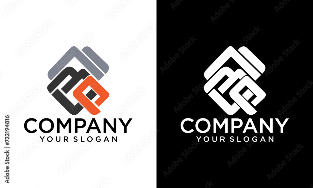 PBM letter logo design in illustration. Vector logo, calligraphy ...