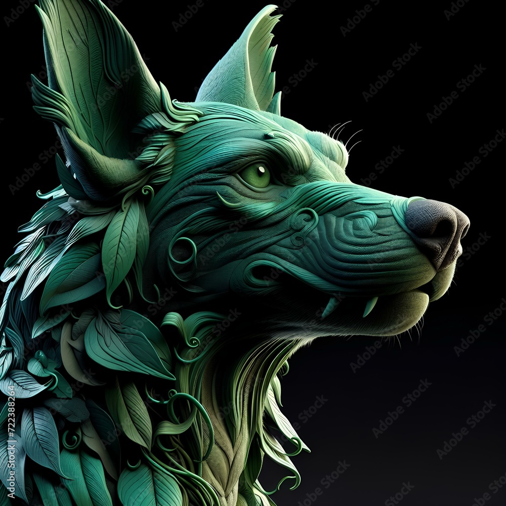 Enchanting canine embodying the Brazilian Curupira folklore, a mythical ...