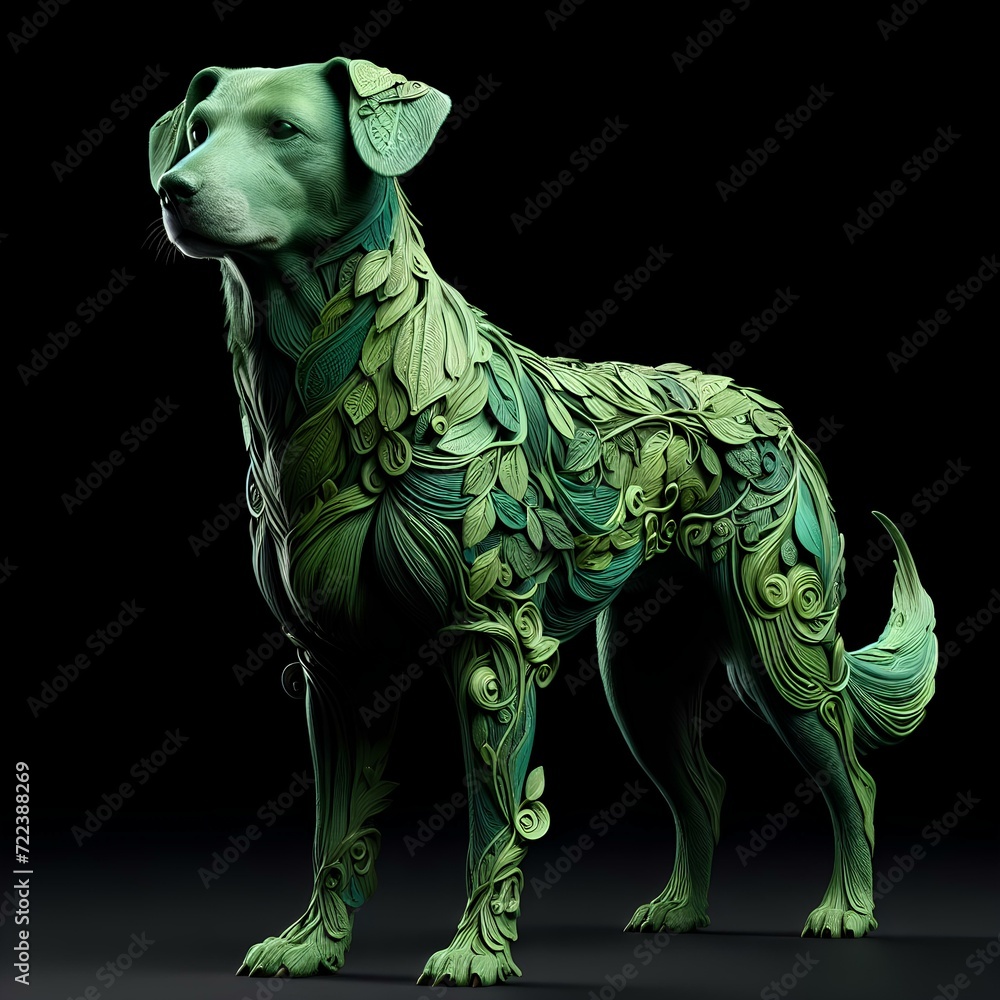 Enchanting canine embodying the Brazilian Curupira folklore, a mythical ...