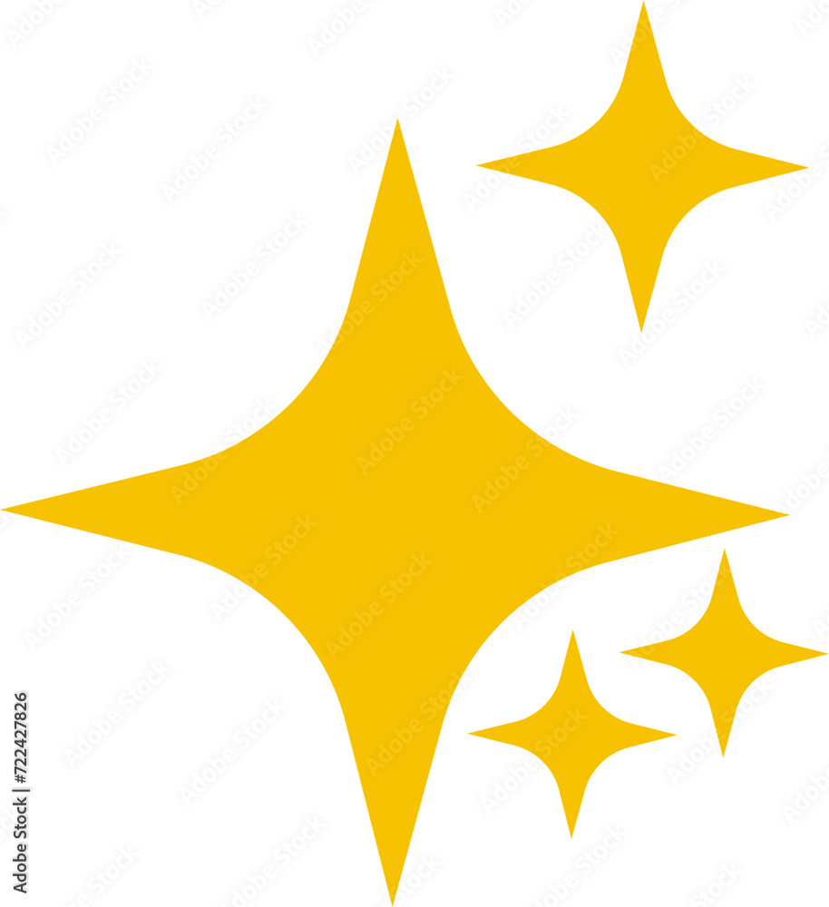 Retro futuristic sparkle twinkling star icon star shape. Abstract cool shine effect sign yellow ...