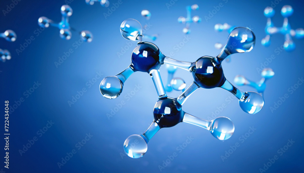 Science Background With Molecula And Atom Model Abstract Molecular Structure Stock