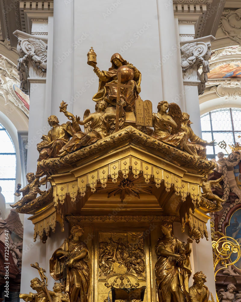 Passau, Lower Bavaria - DE – June 6, 2023 Vertical closeup interior ...