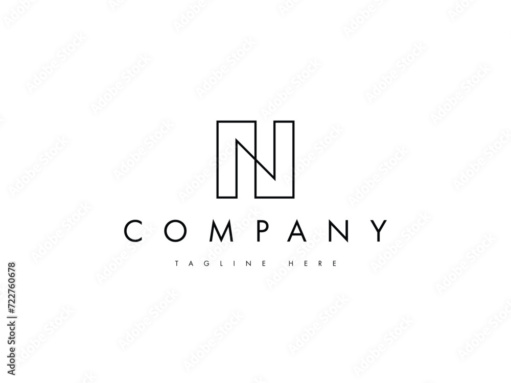 modern letter N business logo design Stock Vector | Adobe Stock