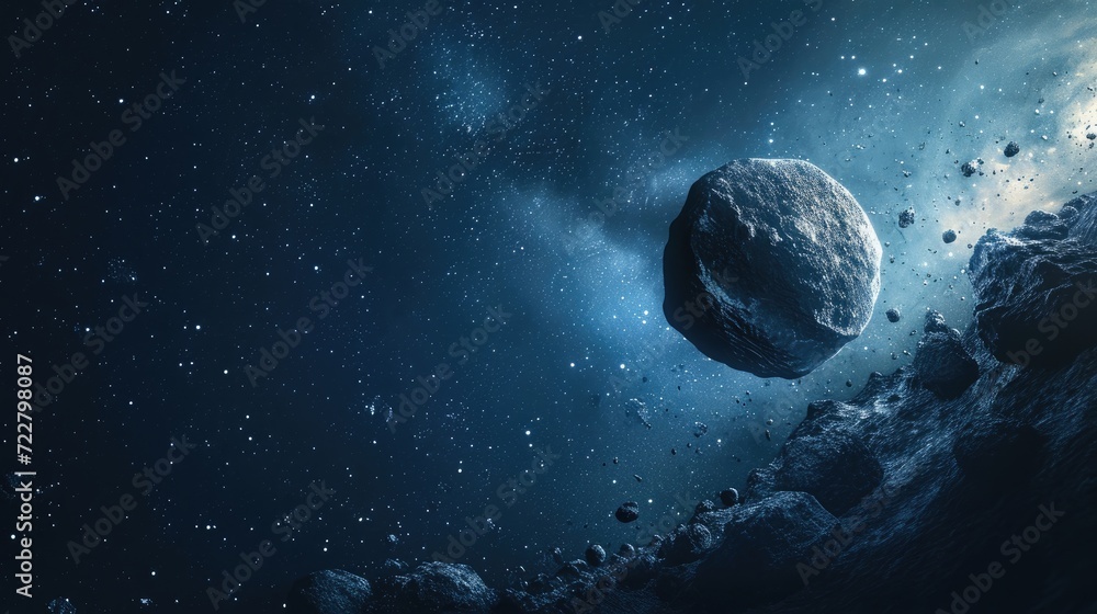 Explore an exoplanet against a backdrop of stars, galaxies, and an ...