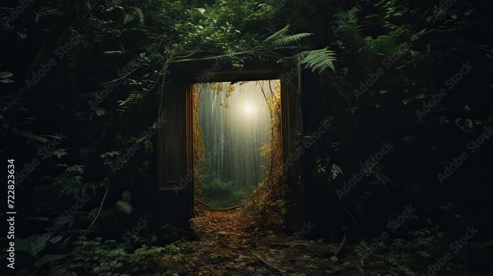 Concealed doorway to a mystical dimension hidden in plain sight. Secret ...