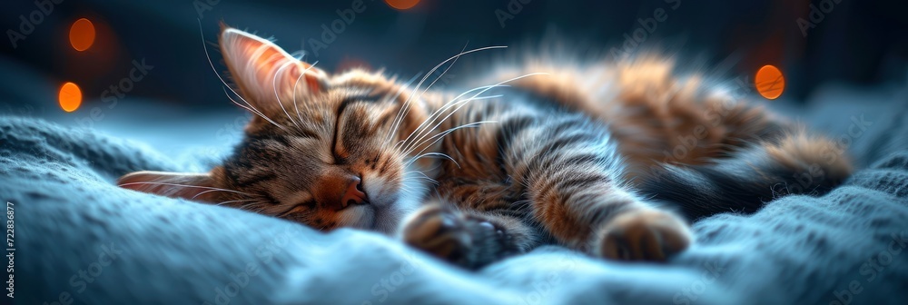 Front View Cute Beautiful Cat Sleeping, Desktop Wallpaper Backgrounds ...