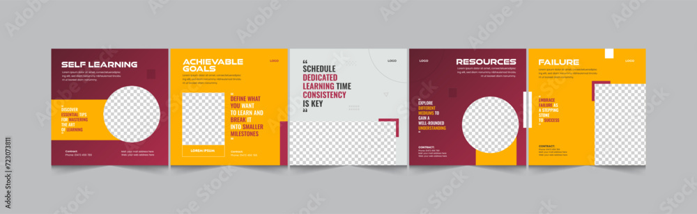 How to learn by self social media carousel, instagram carousel banner ...