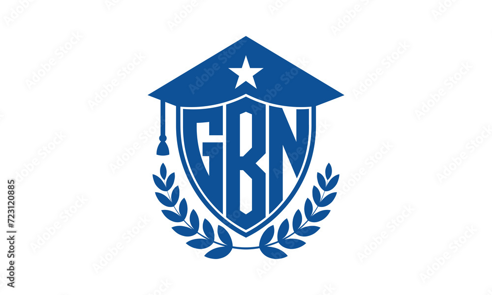 Image vectorielle Stock GBN three letter iconic academic logo design ...
