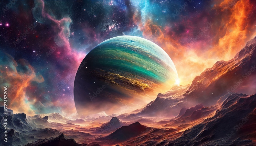 Planets and other solar systems, nebulae and exoplanet, formation of ...