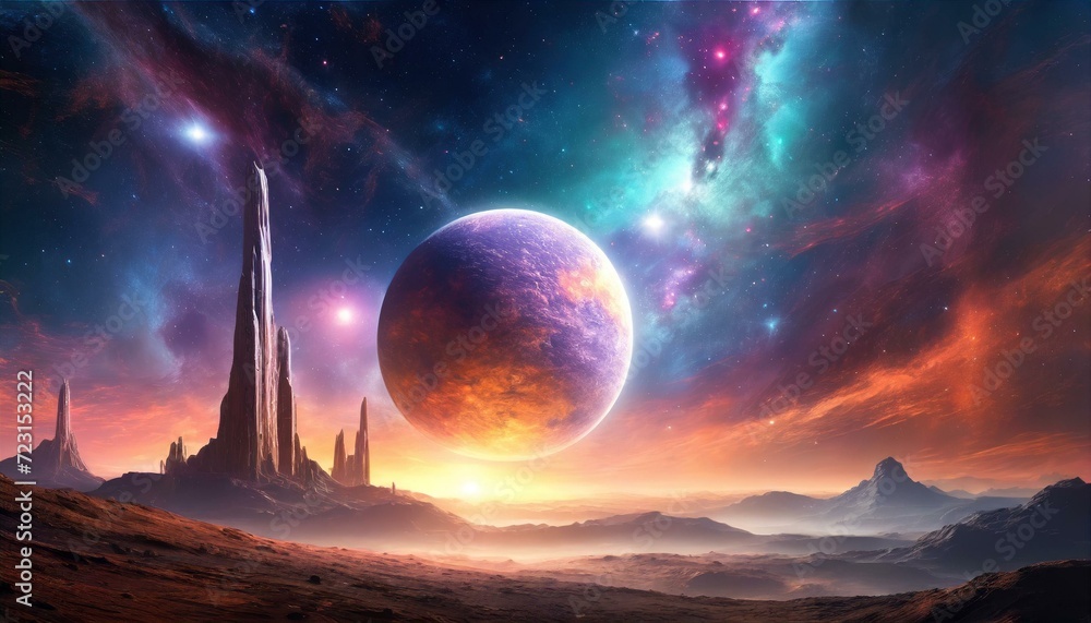 Planets and other solar systems, nebulae and exoplanet, formation of ...