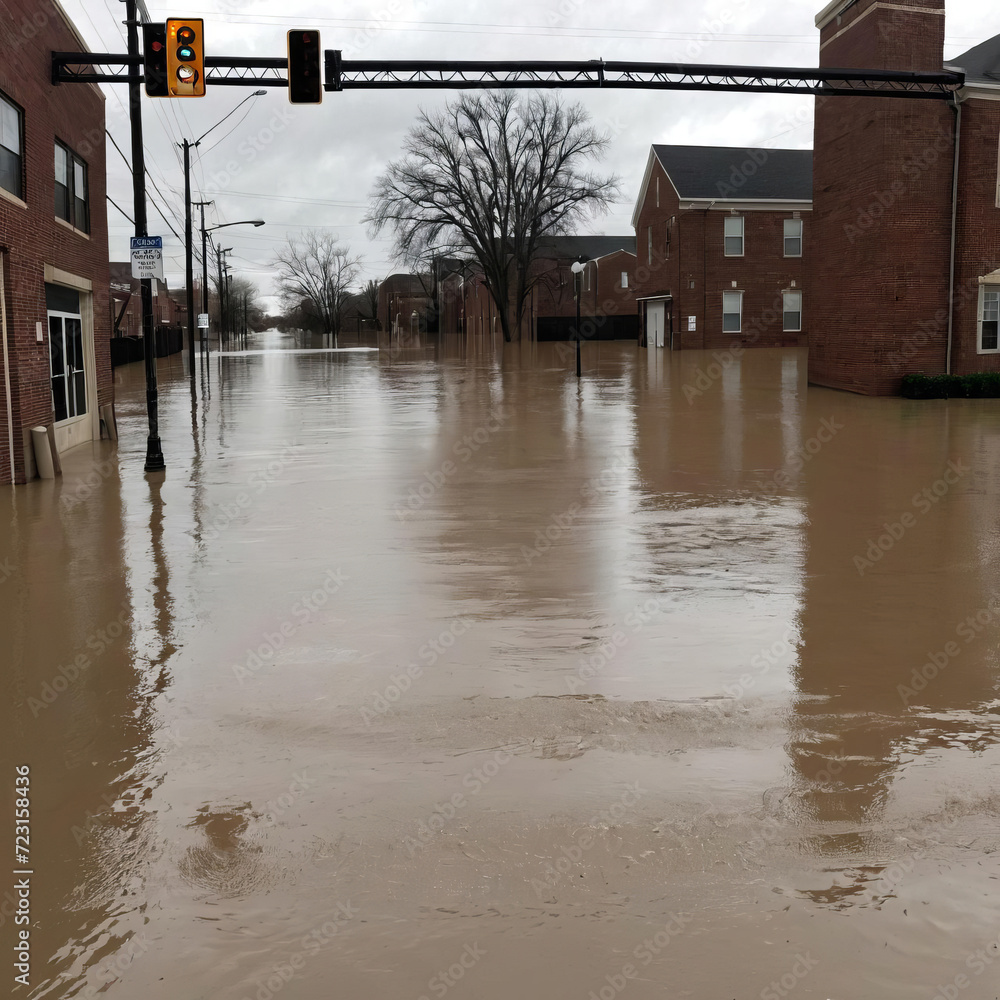Urban Flood Disaster - Columbus Submerged in Massive Flood, Evacuation ...