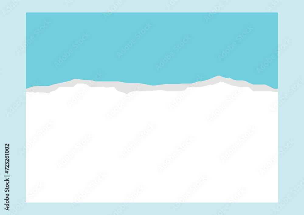 Light blue edges for background. Ripped paper texture isolated on white ...