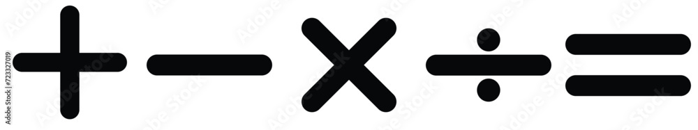 Math Symbols Maths Icon Set | Math Icon Mathematic Minus Plus Equal ...
