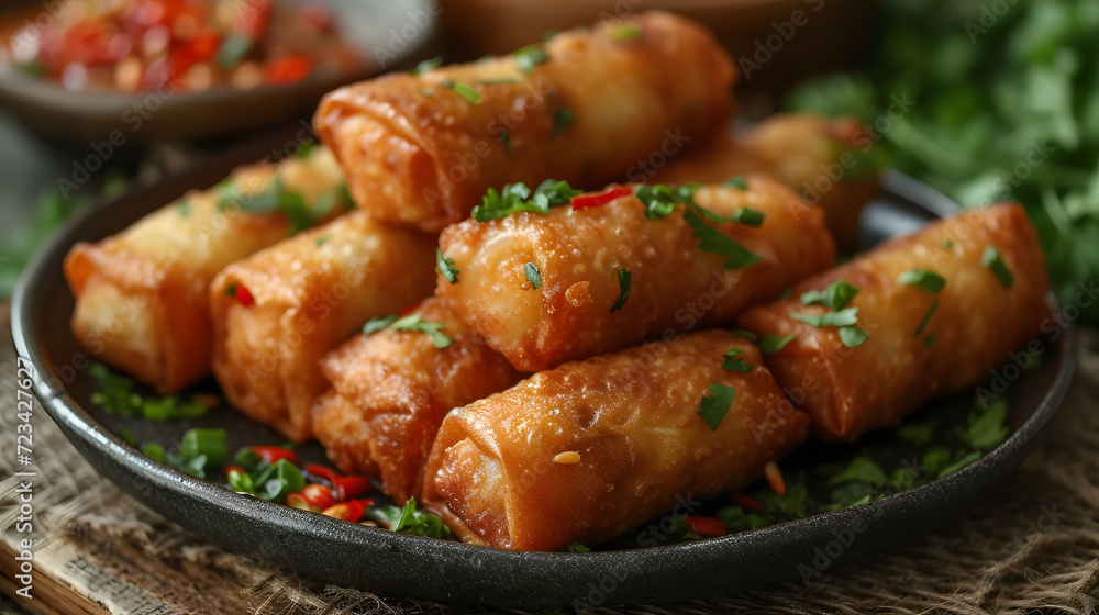 lumpias in a pack of 10 units in a box Stock Illustration | Adobe Stock