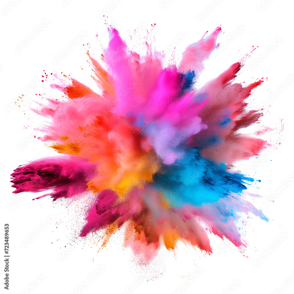 color powder explosion on transparent background Stock Photo | Adobe Stock