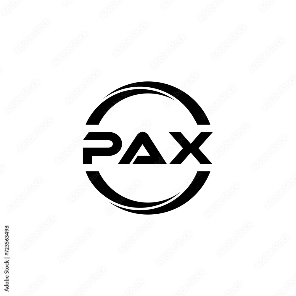 PAX letter logo design with white background in illustrator, cube logo ...