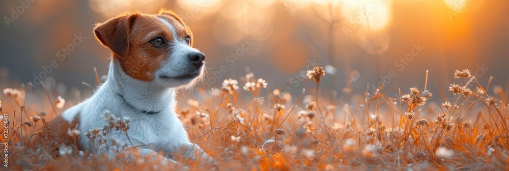 Ilustração Purebred Jack Russel Terrier Dog Outdoors, Desktop Wallpaper ...