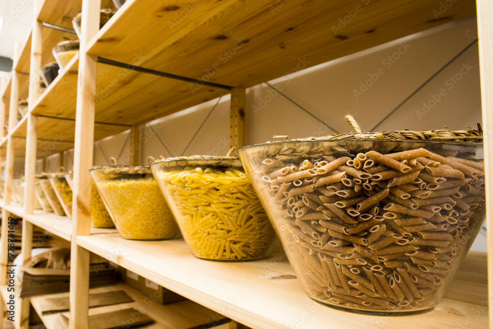 Self service bulk organic food. Eco-friendly zero waste shop. Small ...