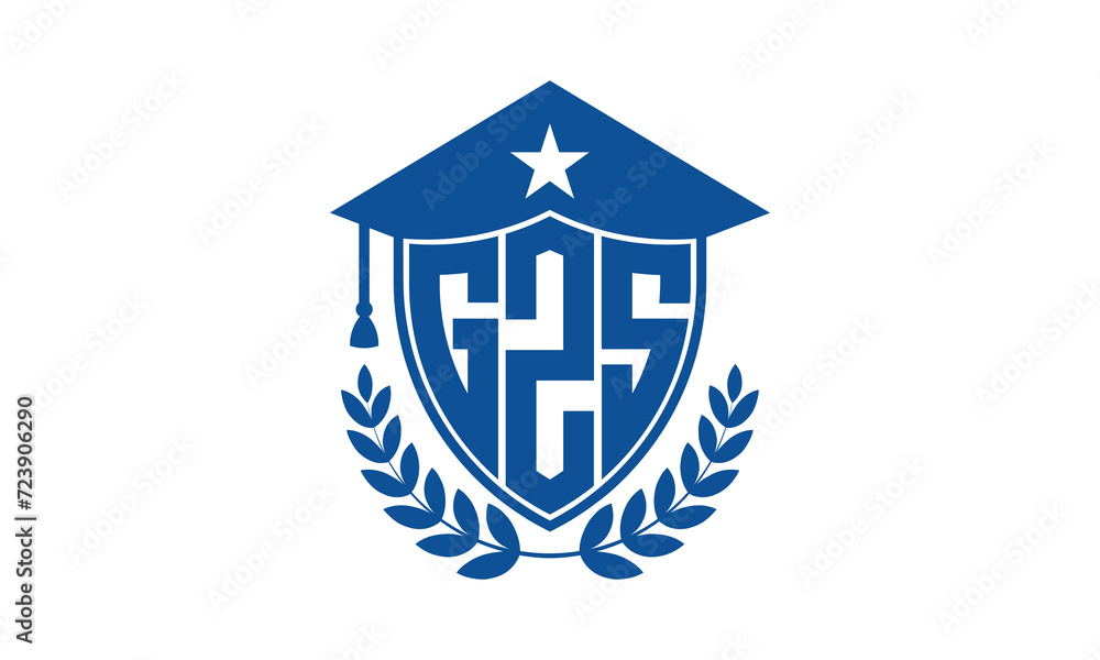 Vector de Stock GZS three letter iconic academic logo design vector ...